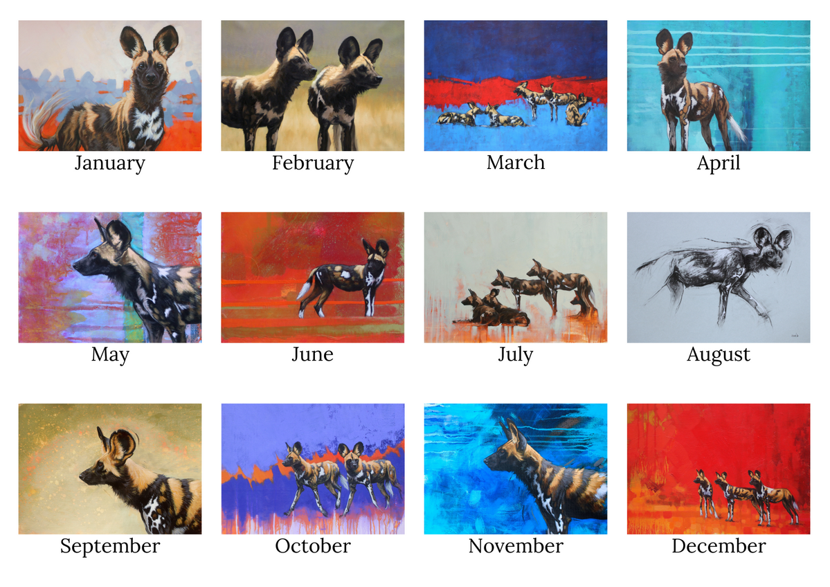 2025 Painted Dog/Wildlife Art Calendars – Artists for Painted Dogs and ...